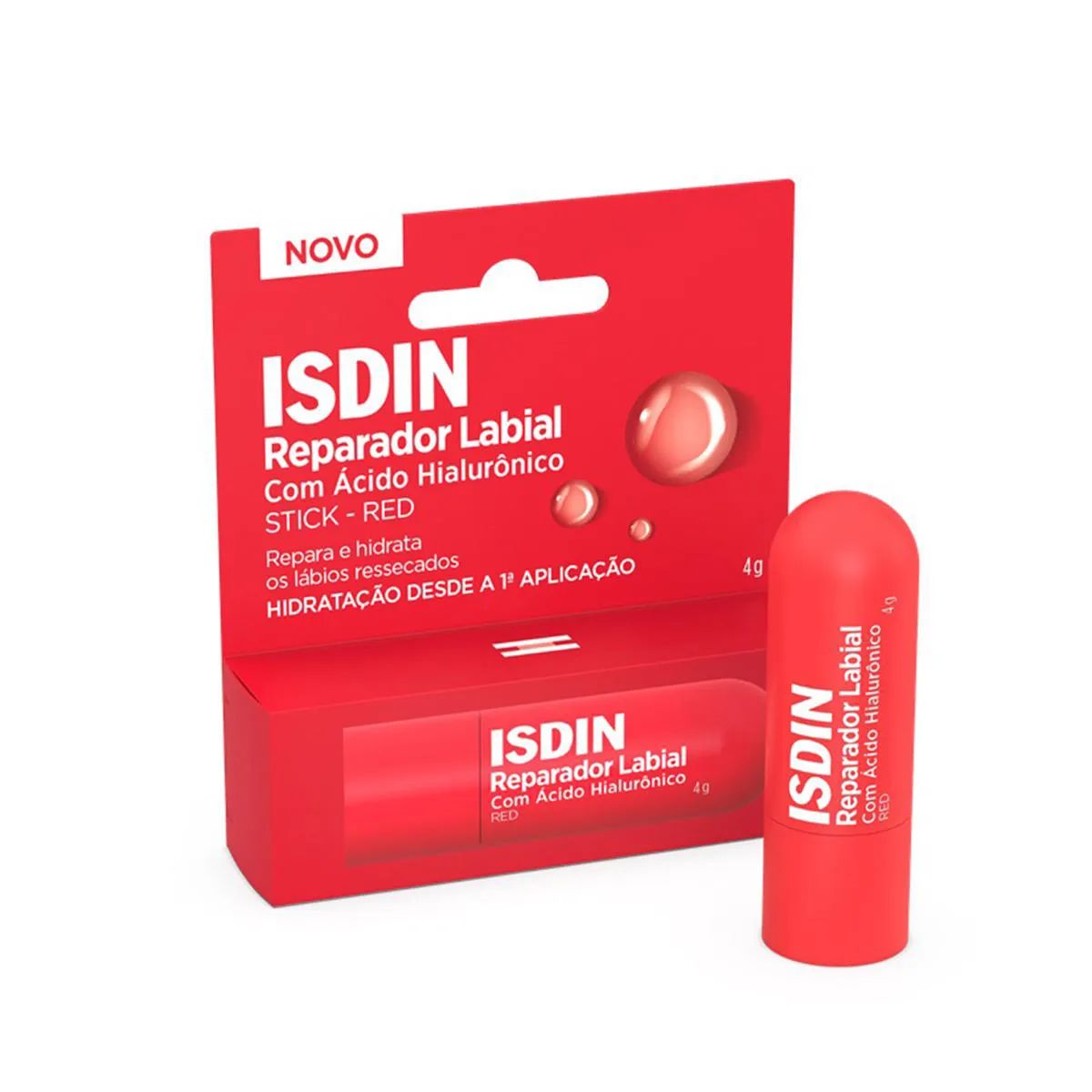 Isdin Reparador Labial Stick 4g Red - Hidratação e Proteção | Grupo Formosa